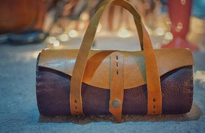 Brown Fusion - Barrel Purse – Waji's - Leather Accessories in Pakistan